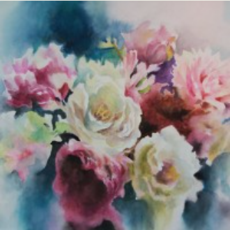 Course "Watercolor flowers"