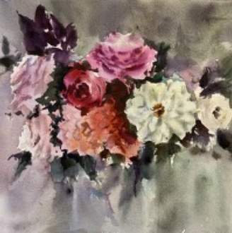 Course "Watercolor flowers"