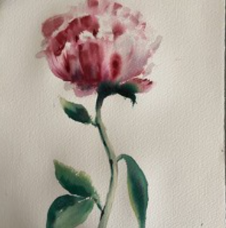 Course "Watercolor flowers"