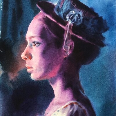 Course "Watercolor portraits - From Basics to Advanced" with Anna Ivanova