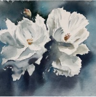 Course "Watercolor flowers"