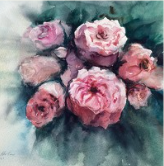 Course "Watercolor flowers"